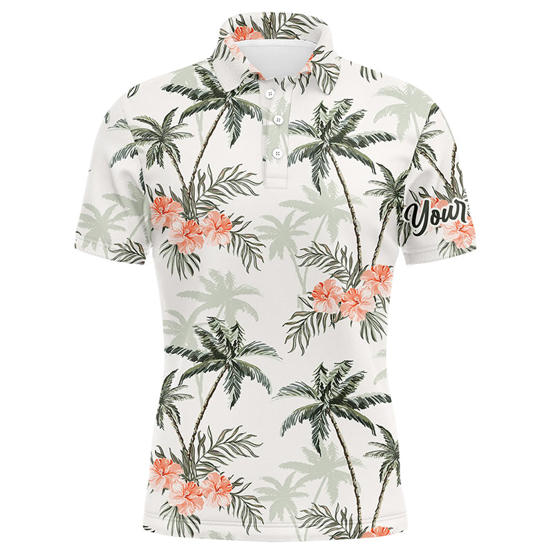 Custom Mens Tropical Palm Trees Pattern Golf Polo Shirts - Team Golf ...