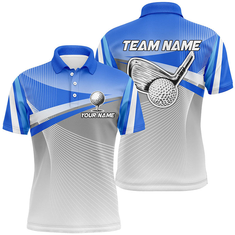 Custom Blue Men's Golf Polo Shirt | Unique Golf Apparel & Gifts - Sport ...